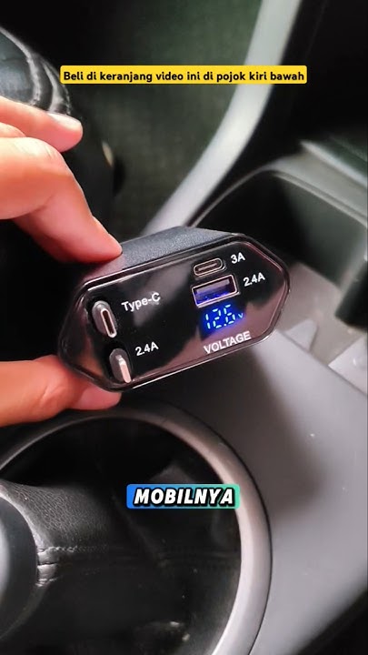Charger HP di Mobil 4 in 1 include kabel iphone dan type C plus Amper AKI - YouTube