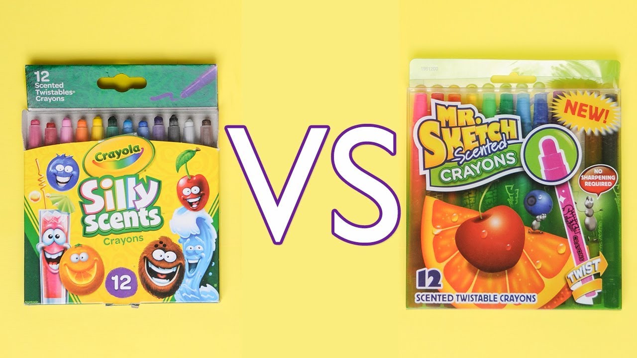 Mr Sketch Versus Crayola Silly Scents Crayons - YouTube