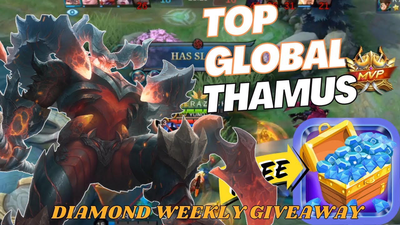 500 DIAMONDS ML GIVEAWAY | Thamus Best Build 2023 - Top Global Gameplay ...