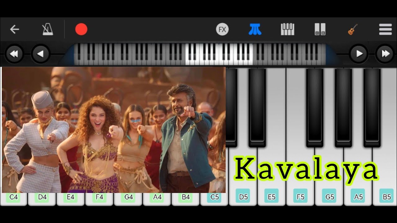 Va Nu Kavalaya Song On Piano | Jailer Movie Song | Rajnikant, Tamanna ...
