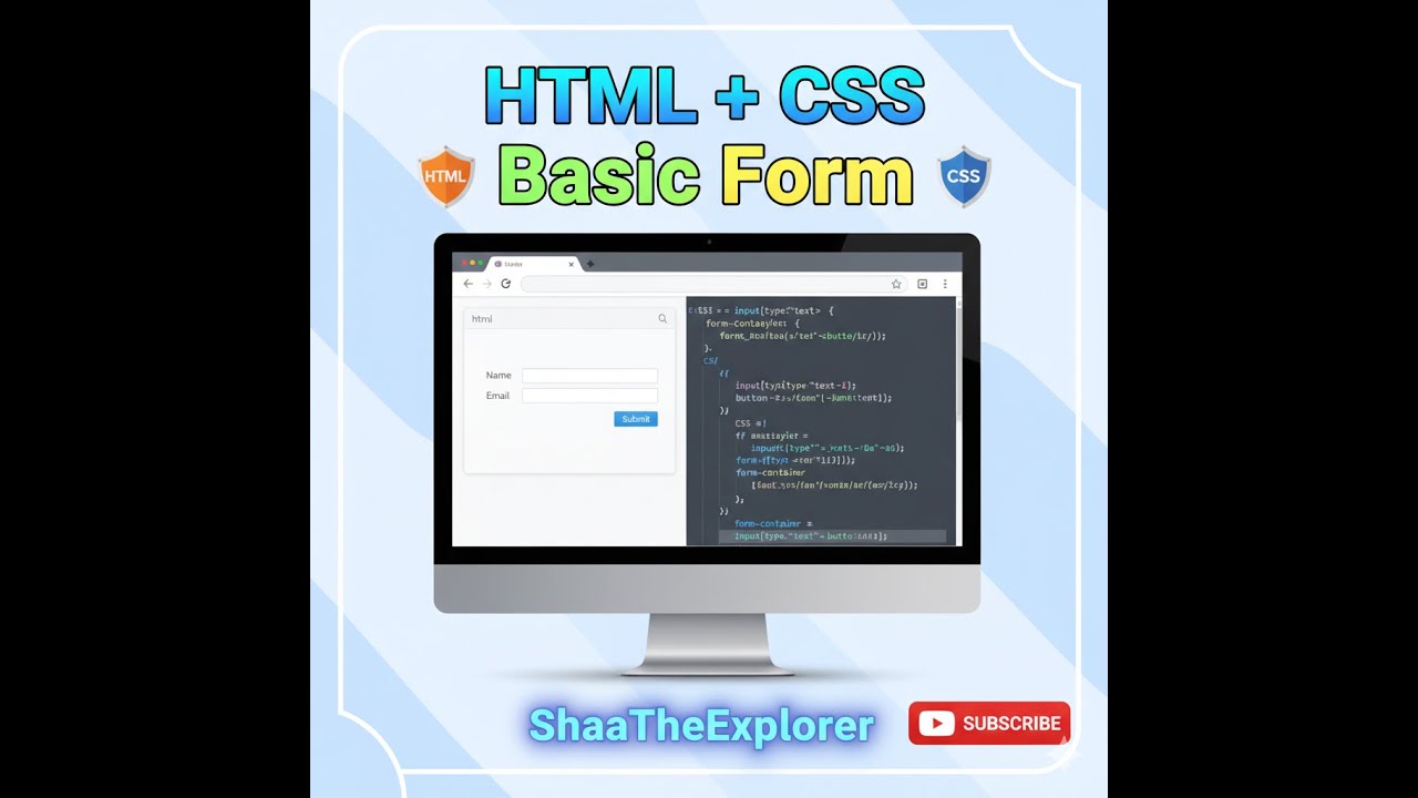 Create a Simple HTML & CSS Form | Beginner Web Design Tutorial எளிய ...