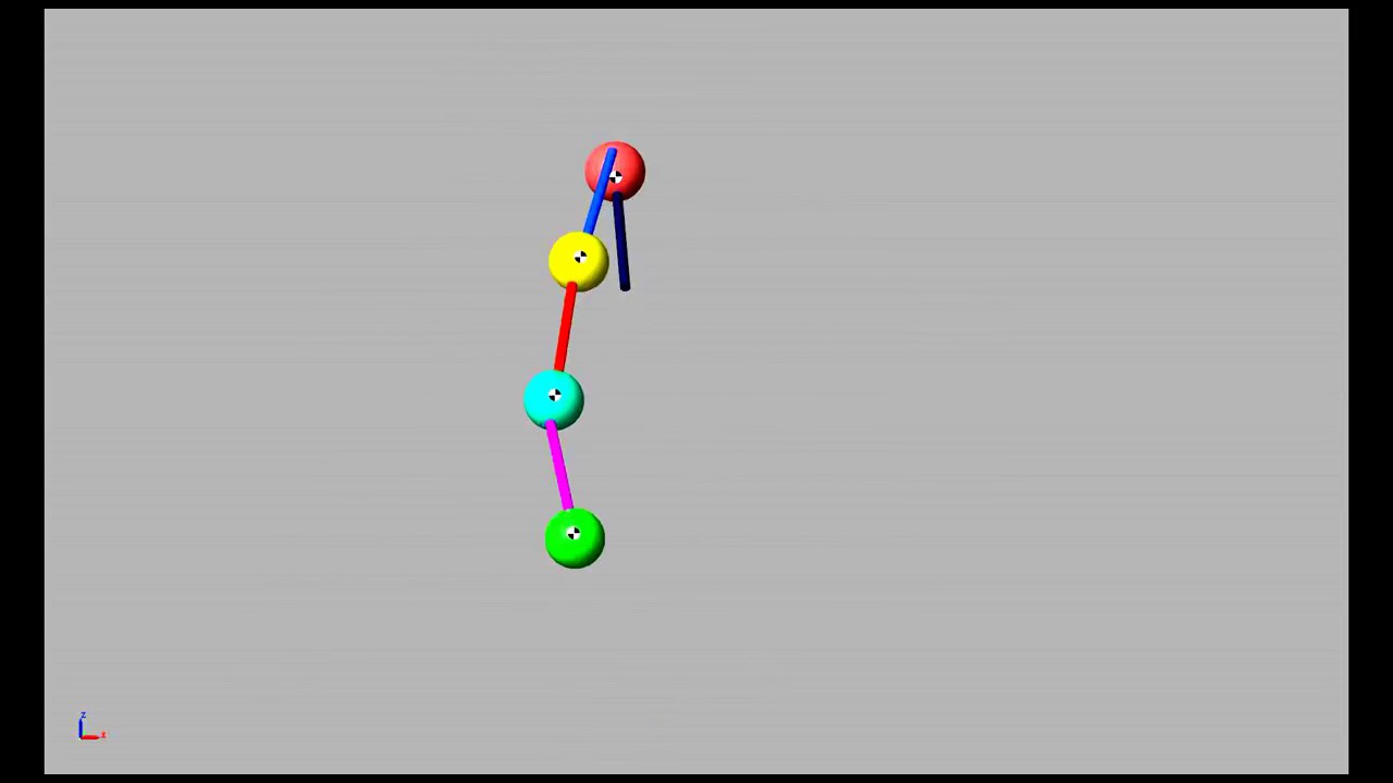 Quadruple pendulum Simscape simulation. - YouTube