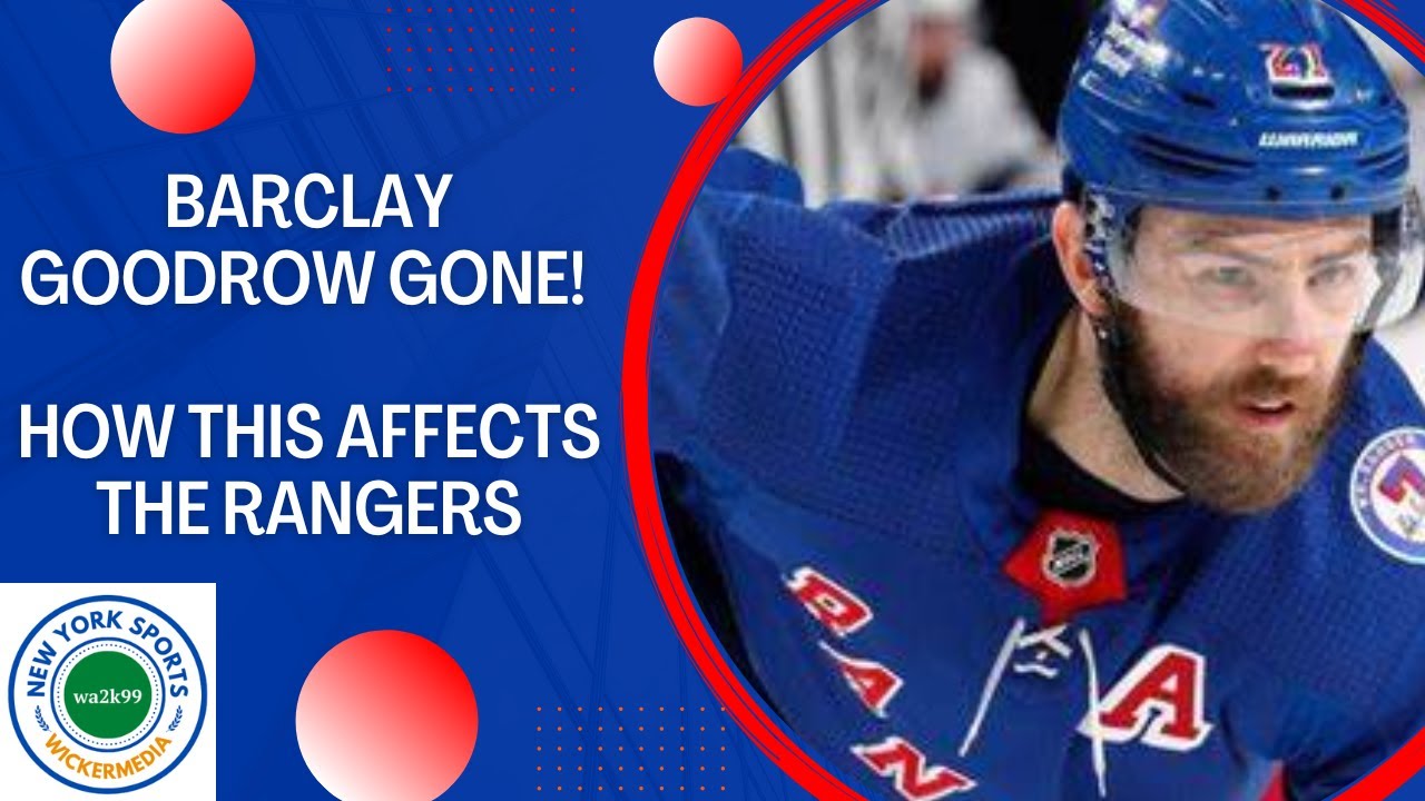 Barclay Goodrow Gone! How Do The Rangers Respond? - YouTube