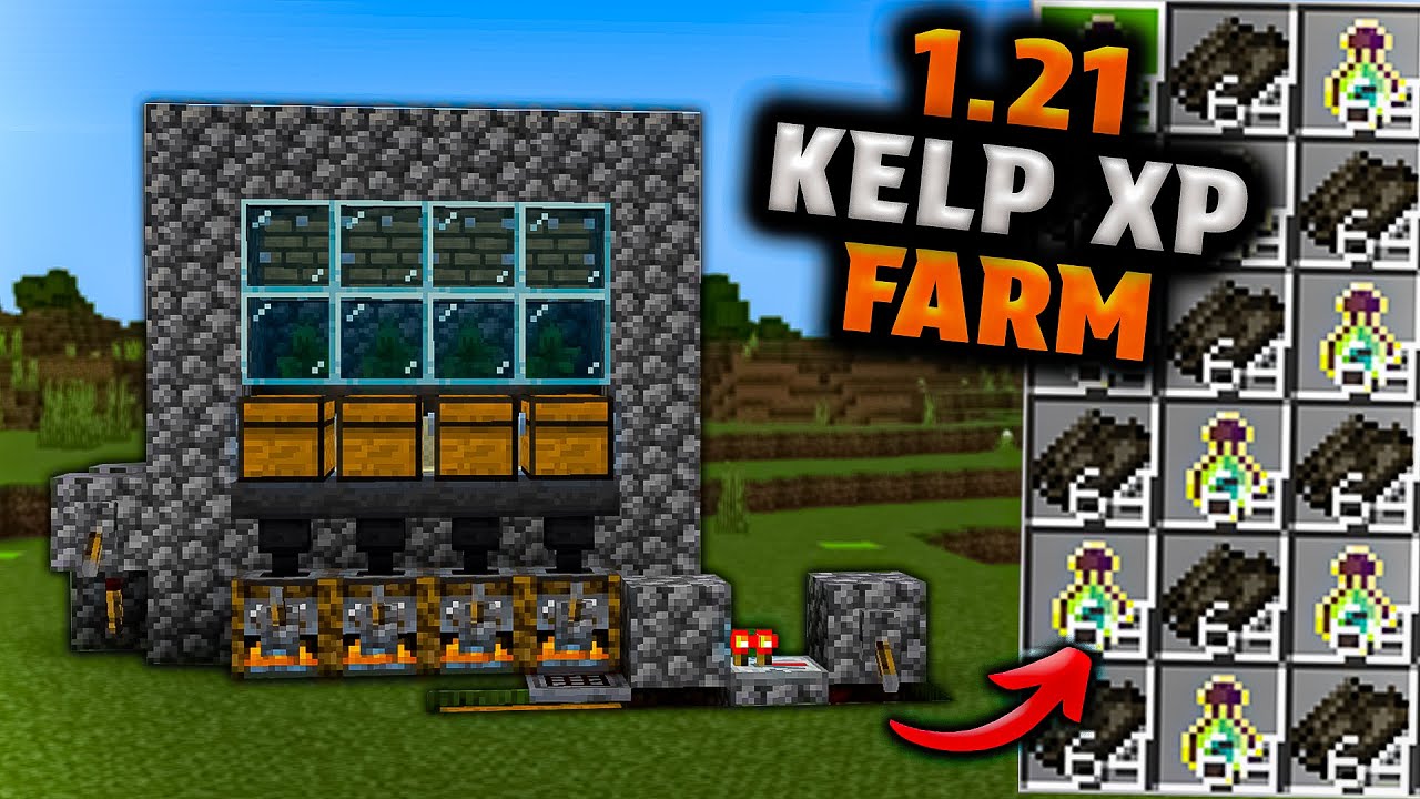 Simple 1.21 Kelp XP Farm in Minecraft Bedrock (MCPE/Xbox/PS/Switch/PC ...