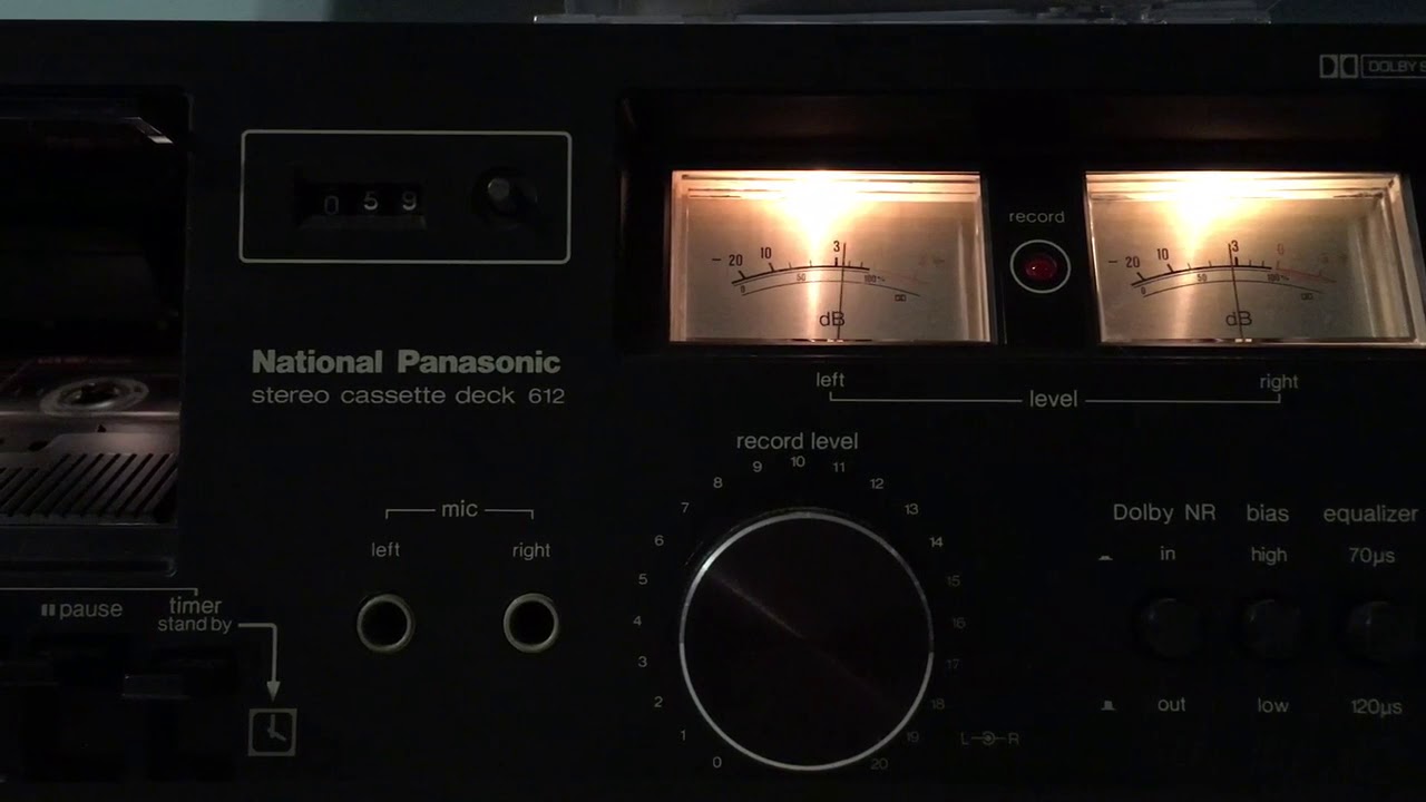 National Panasonic Stereo Cassette Deck 612 - YouTube