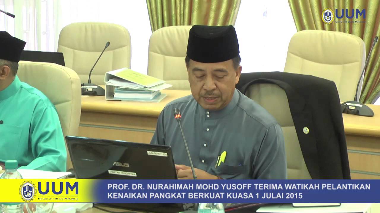 PROF. DR. NURAHIMAH MOHD YUSOFF TERIMA WATIKAH PELANTIKAN KENAIKAN ...