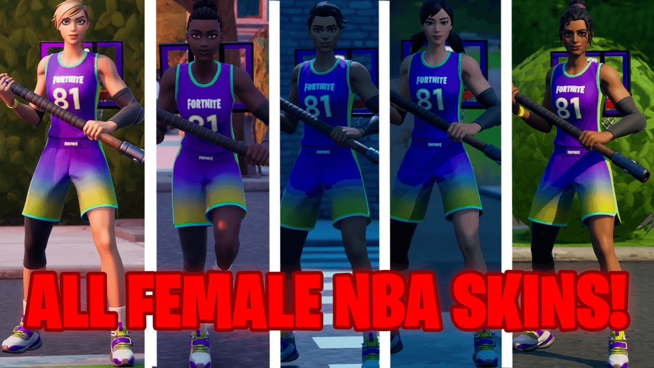 All the *LEAKED* FEMALE NBA skins GAMEPLAY!.. - YouTube