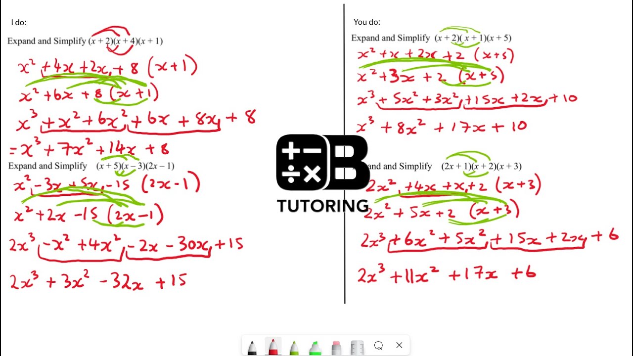 Expanding Triple Brackets - GCSE Maths Revision OBTutoring - YouTube