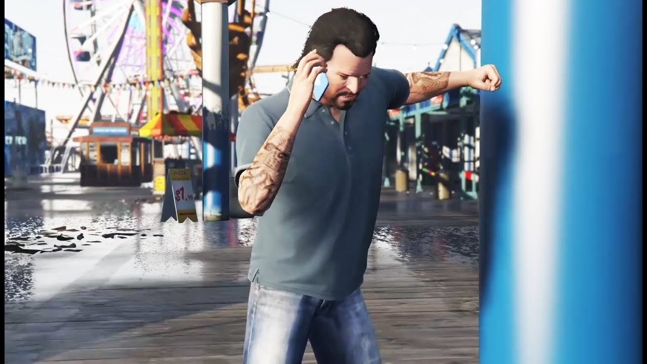 GTA 5 - Michael Angry Calls Lester - YouTube