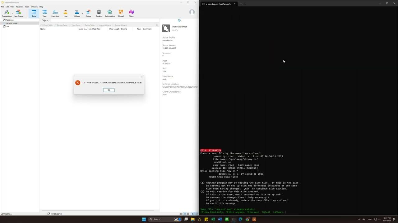 How to fix " 1130 Host 'x.x.x.x' is not allowed to connect to this ...