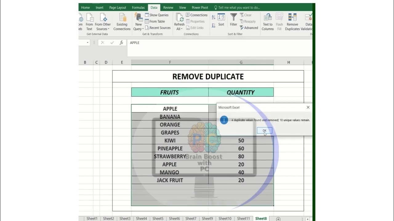 REMOVE DUPLICATE FROM EXCEL DATA #trending #excel #exceleducation #computerknowledge #exceltips ...