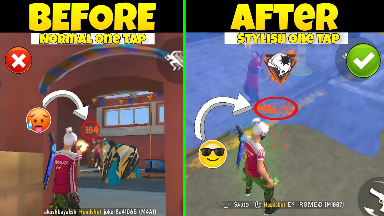 Free Fire One Tap Settings And Sensitivity | Free Fire One Tap Tricks ...