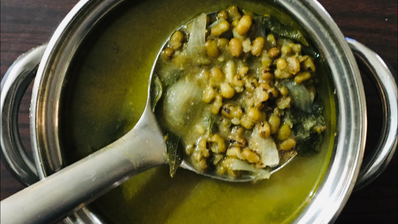 ಹೆಸರು ಕಾಳು ಮಸಾಲೆ ಸಾಂಬಾರ್ | Hesaru Kalu Masale Sambar | Green Gram ...