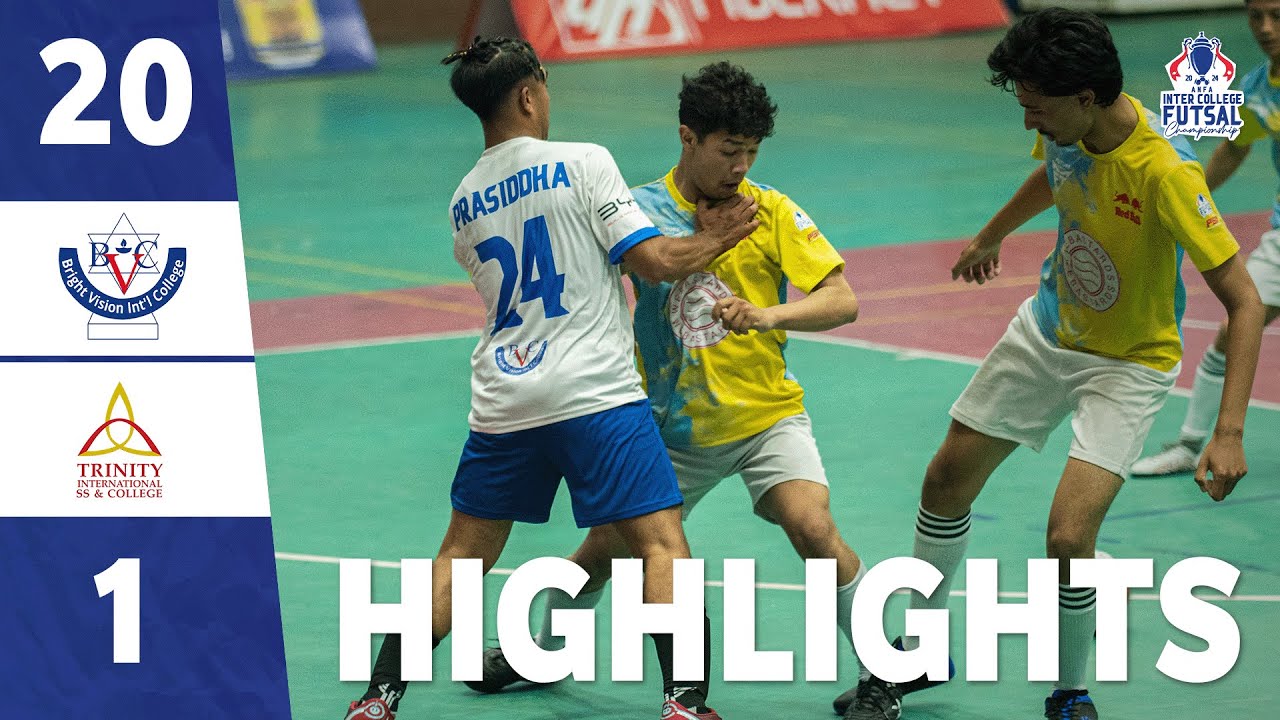 BRIGHT VISION 20-1 TRINITY | HIGHLIGHTS | DAY-8 | MATCH-2 | ANFA INTER COLLEGE FUTSAL ...
