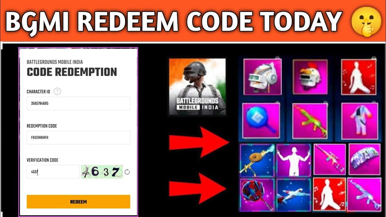 Bgmi redeem code today | Bgmi new redeem code | Bgmi free Uc - YouTube