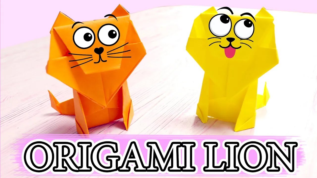 Origami Lion How To Make an Origami Lion Paper Lion Easy Origami paper ...