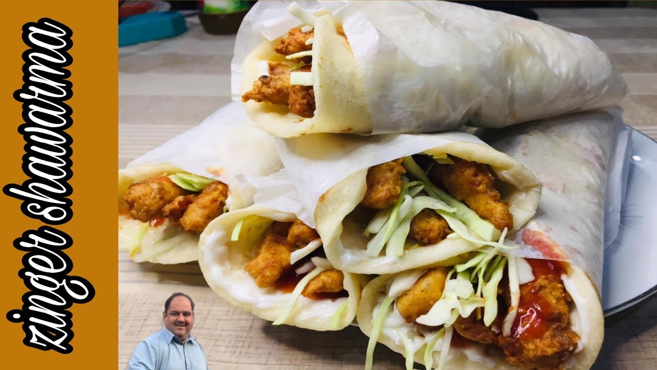 Zinger Shawarma Recipe ! Restaurant Style Zinger Shawarma! Chicken ...