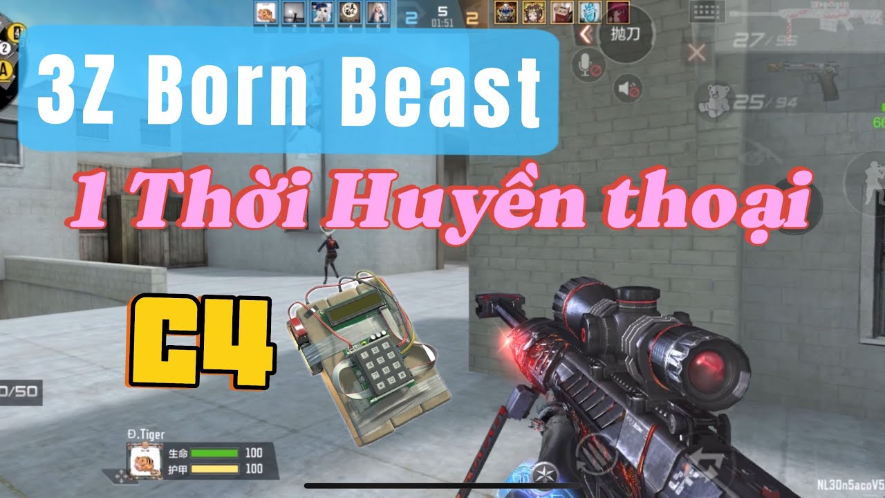 Cf Mobile: 3z Born Beast . Huyền thoại 1 thời . Đặt bom C4 liệu có ngon ...