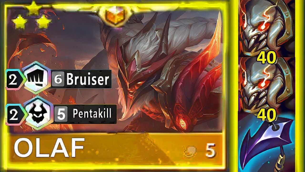 Super Sayan OLAF With 6 Bruiser 5 Pentakill "Set 7 Olaf is back?" | TFT ...