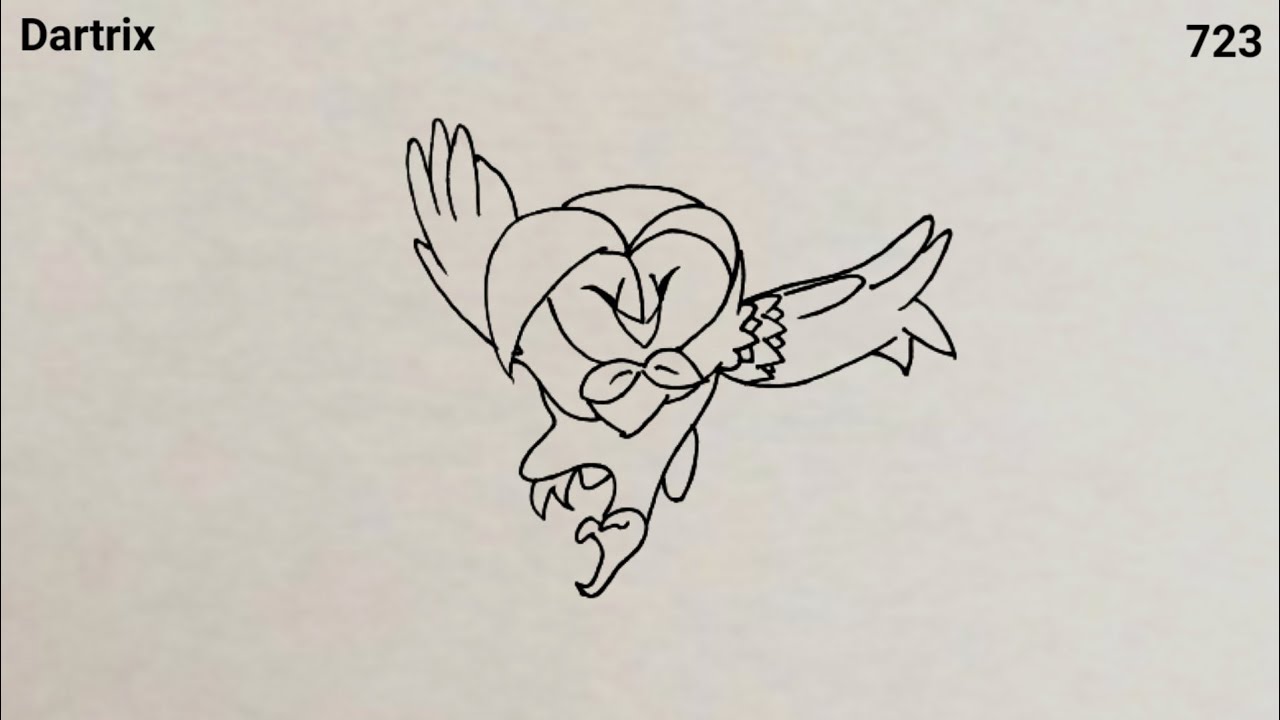 How to draw Dartrix From Pokémon | Pokemon Drawing 723 - YouTube