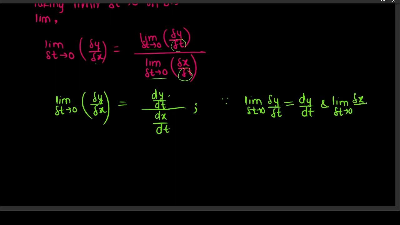DIFFERENTIATION CLASS 12 , THEOREM DERIVATIVES OF PARAMETRIC FUNCTION solved examples - YouTube