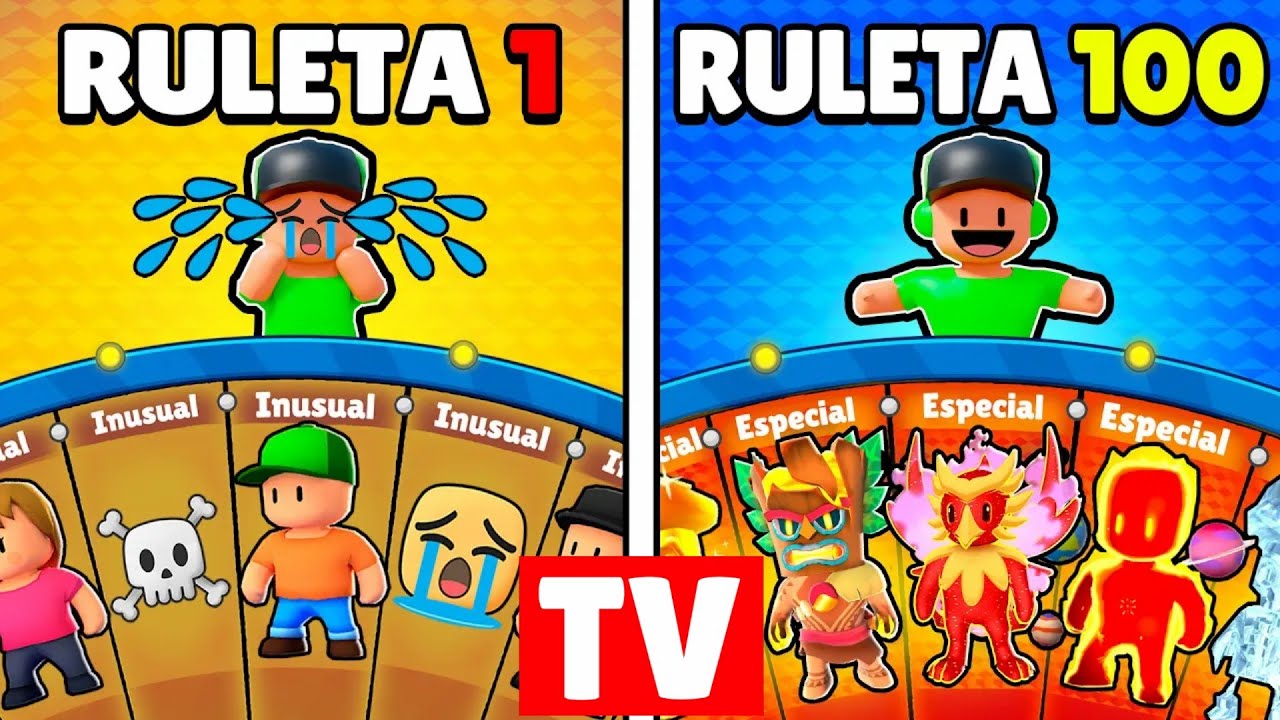 24 HORAS GIRANDO RULETAS DE STUMBLE GUYS! - YouTube