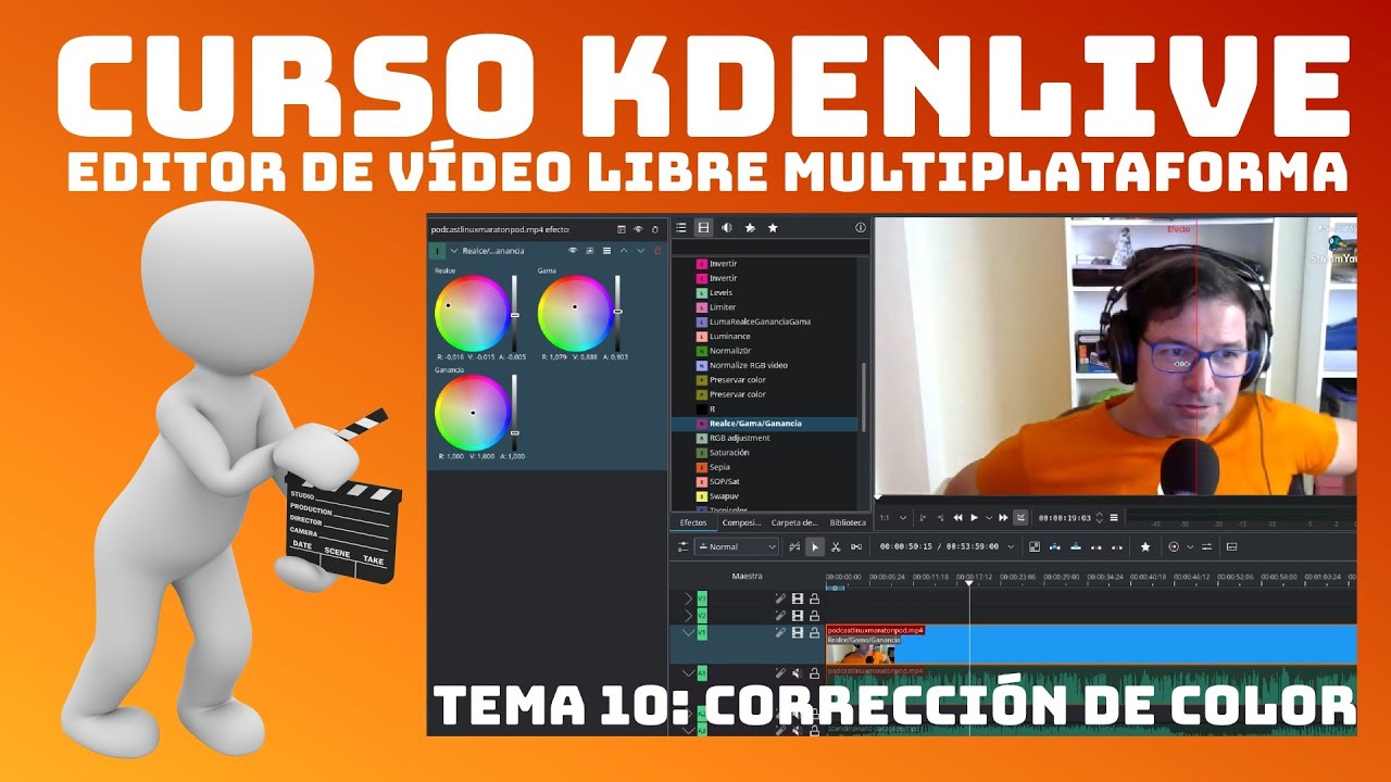 Curso Kdenlive: Tema 10: Corrección de color - YouTube