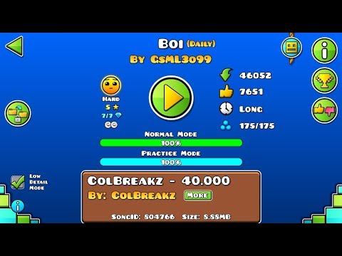 [GD] BOI BY GSML3O99 (ALL COINS) (DAILY LEVEL) | GEOMETRY DASH 2.11 ...