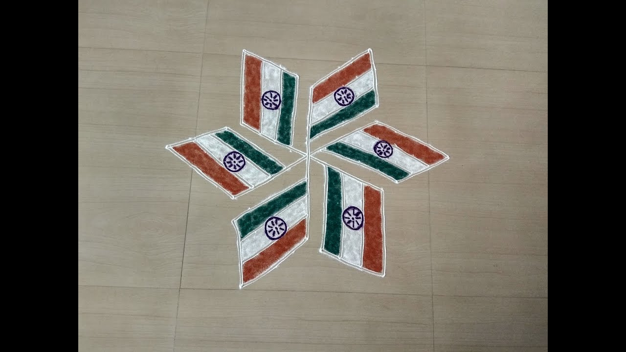 RANGOLI FOR INDEPENDENCE DAY/Independence day rangoli design/Republic ...