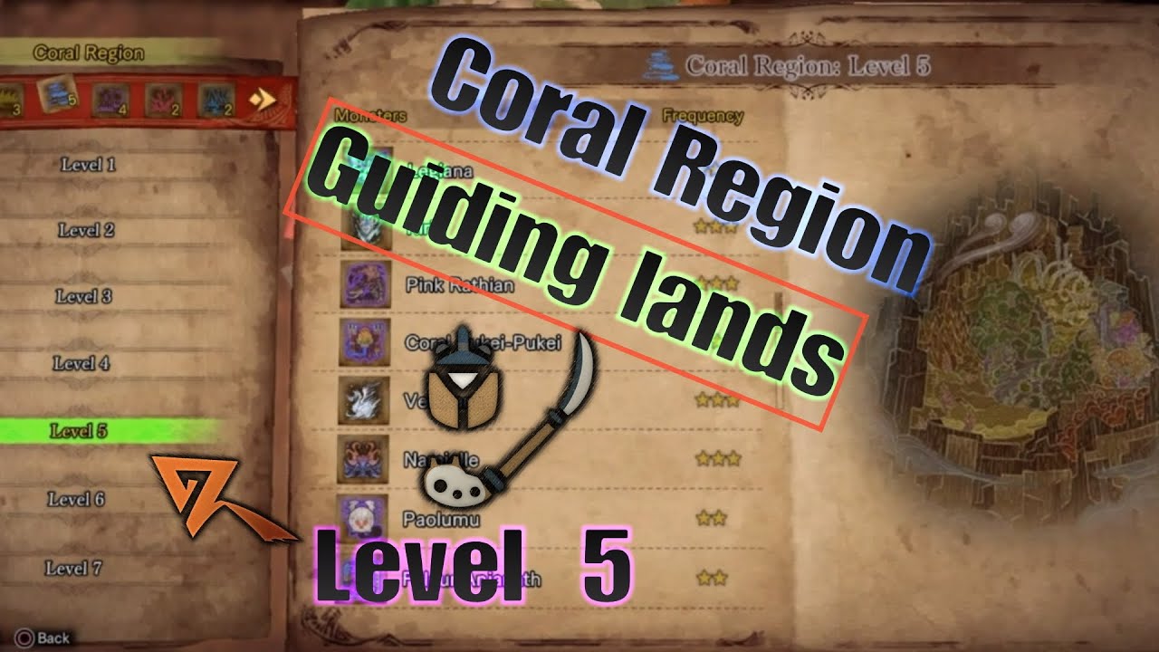 MHW: Iceborne Guiding lands, Coral Region Level 5, Tempered Hunt. - YouTube