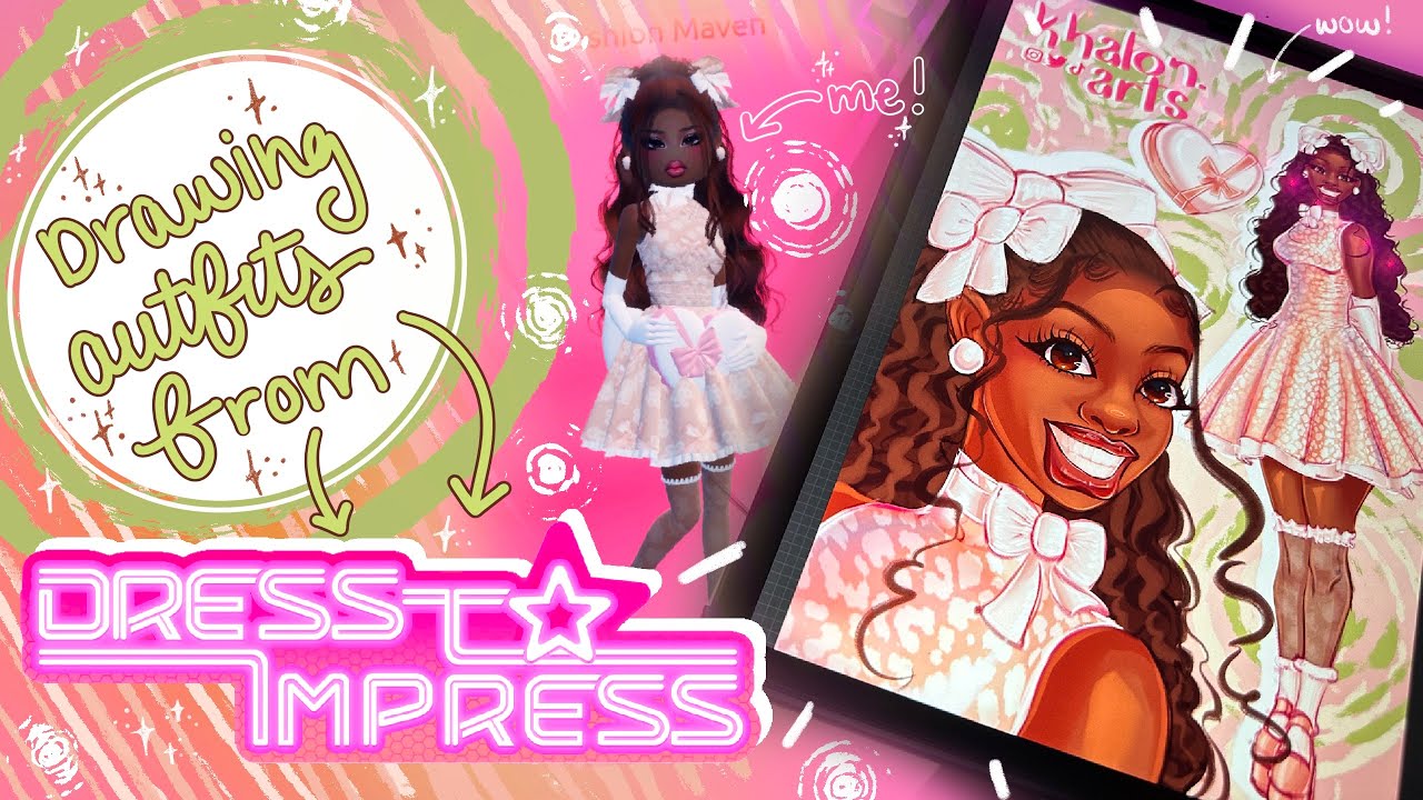 COQUETTE?? DRAWING outfits from DRESS TO IMPRESS - YouTube