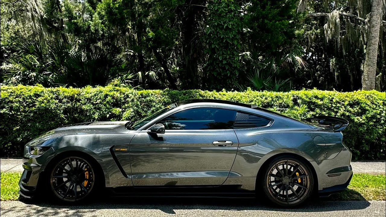 GT350 with ARH long system with stock active mufflers. - YouTube