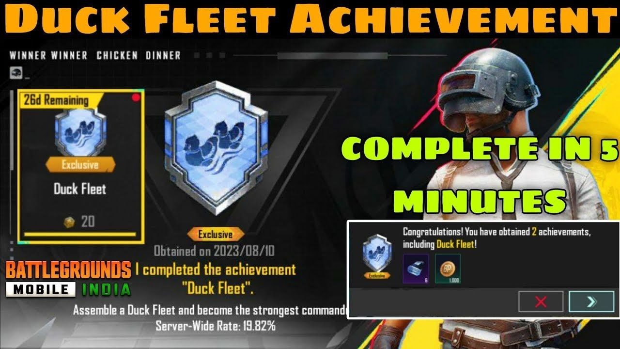 How To Complete Duck Fleet Achievement | Duck Fleet Achievement Bgmi ...