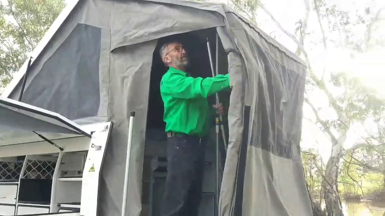 Setting up the Tailgate Camper - YouTube