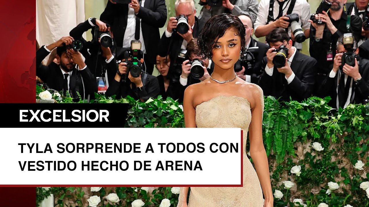 Tyla soprende con un vestido hecho de arena en la Met Gala 2024 - YouTube