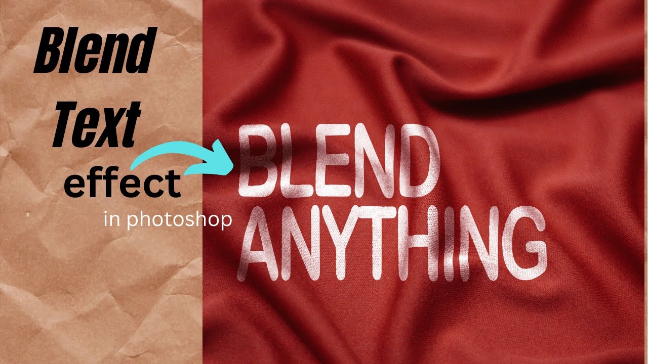 Blend Text effect in photoshop || blend text || photoshop tutorials ...