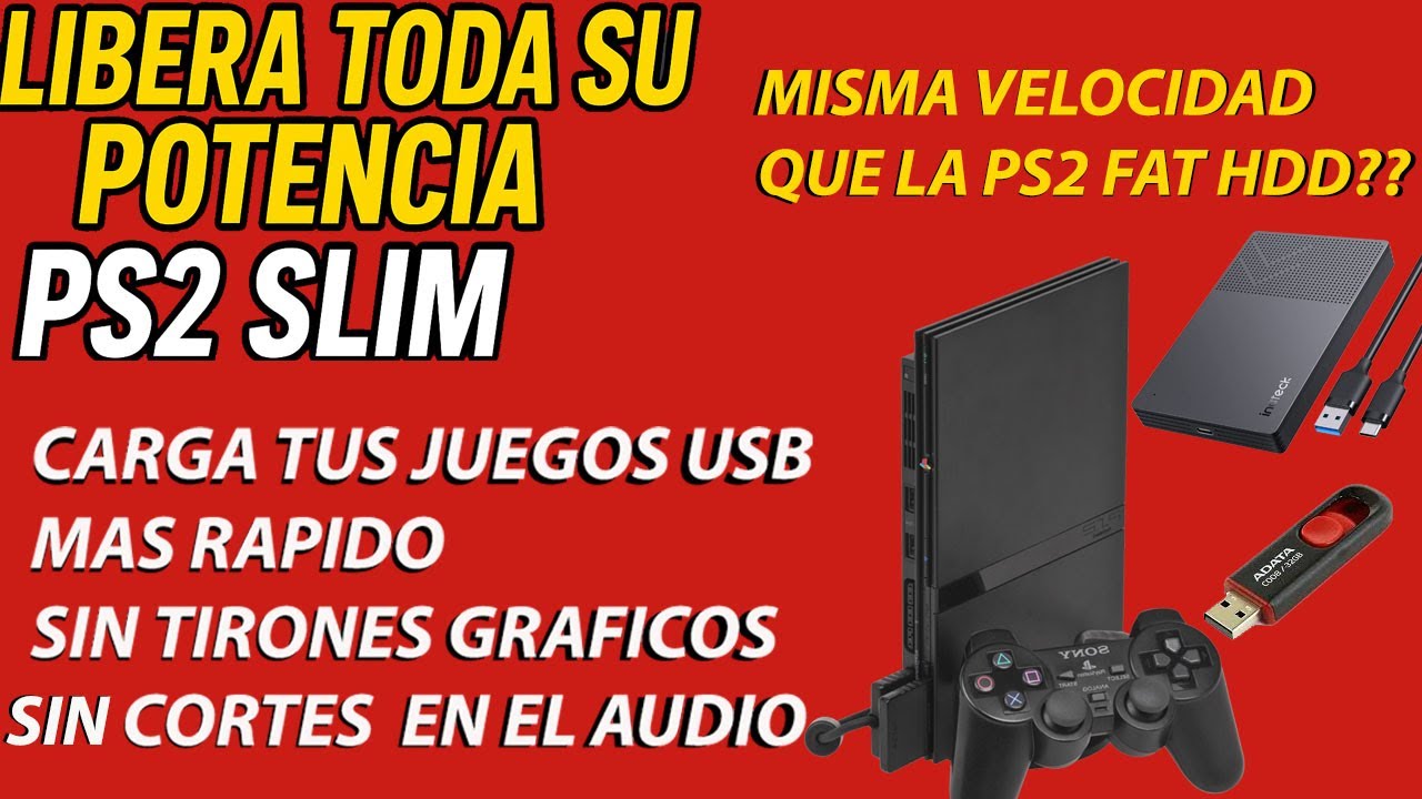 Libera Toda su Potencia PS2 Slim Carga tus juegos Usb,HDD,Sin tirones ...