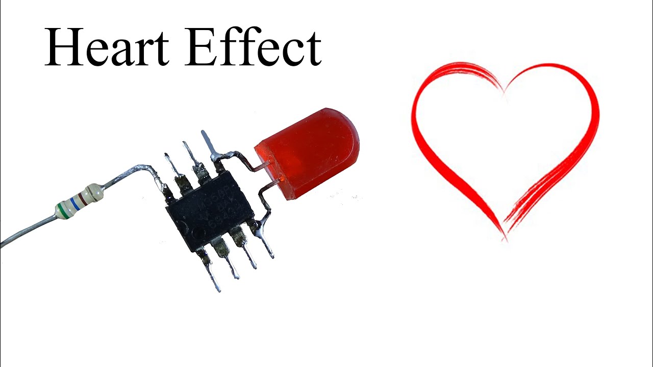 Make a Heart Effect Led Light, Electronic diy Project - YouTube