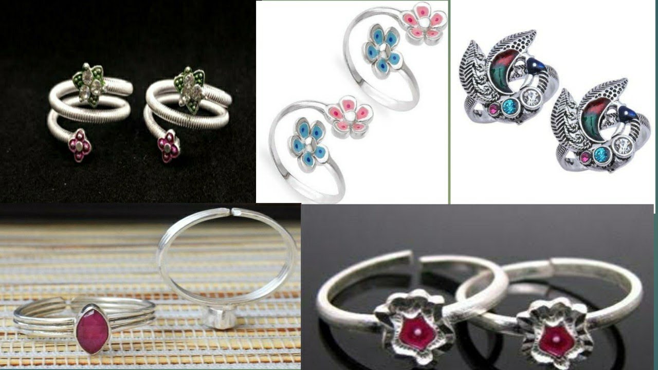silver toe ring designs/ velli metti /Trendy metti/ Hema's video ...