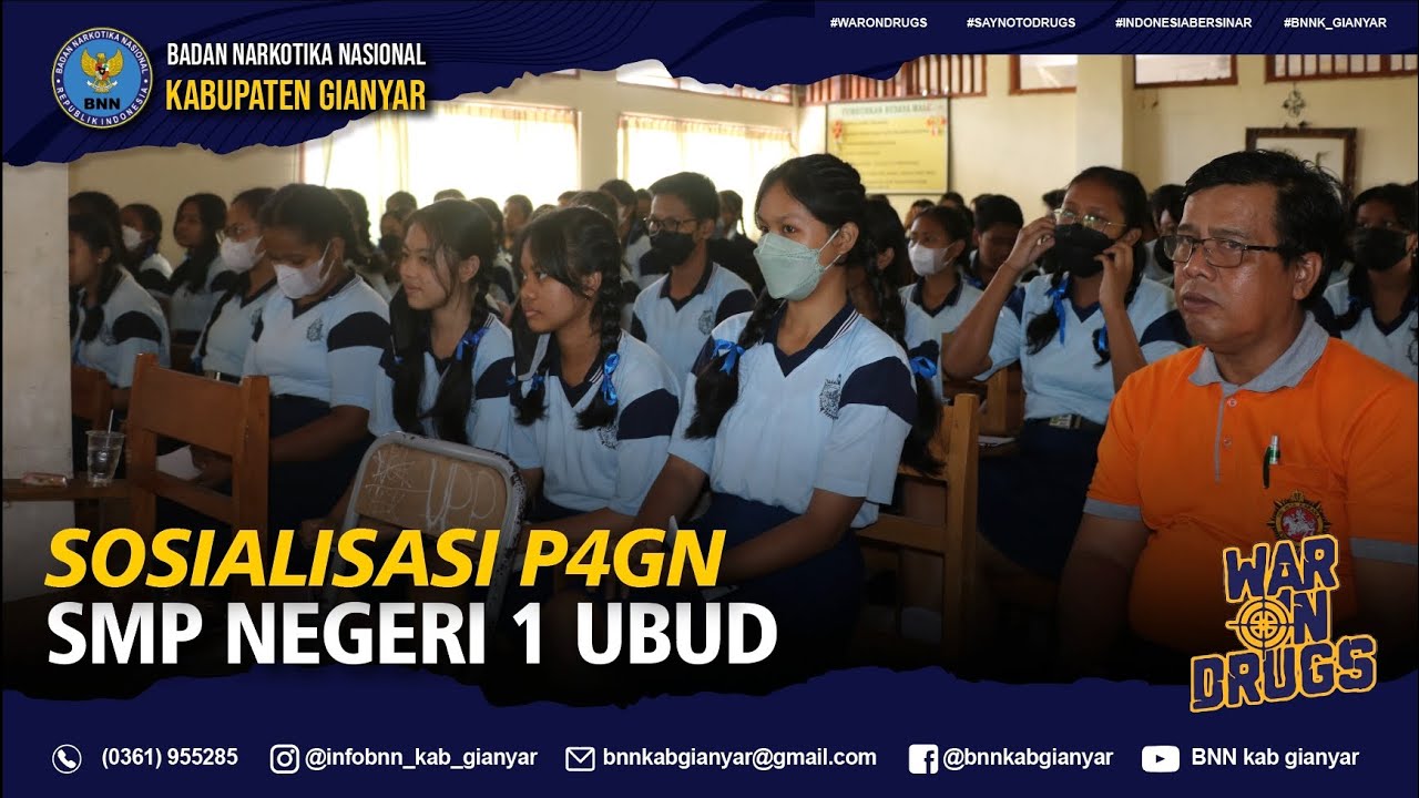 SOSIALISASI P4GN, SMPN 1 UBUD BERSINAR - YouTube