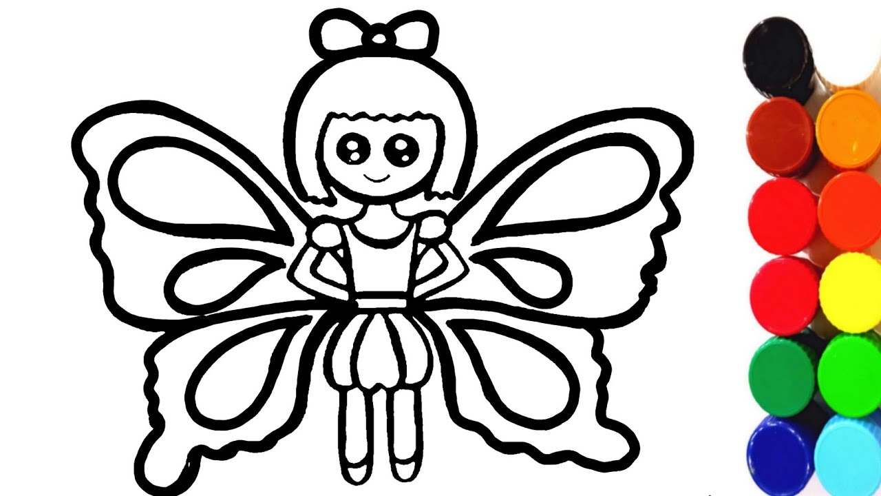 How to draw a Butterfly Girl step by step | Draw Butterfly Girl ...