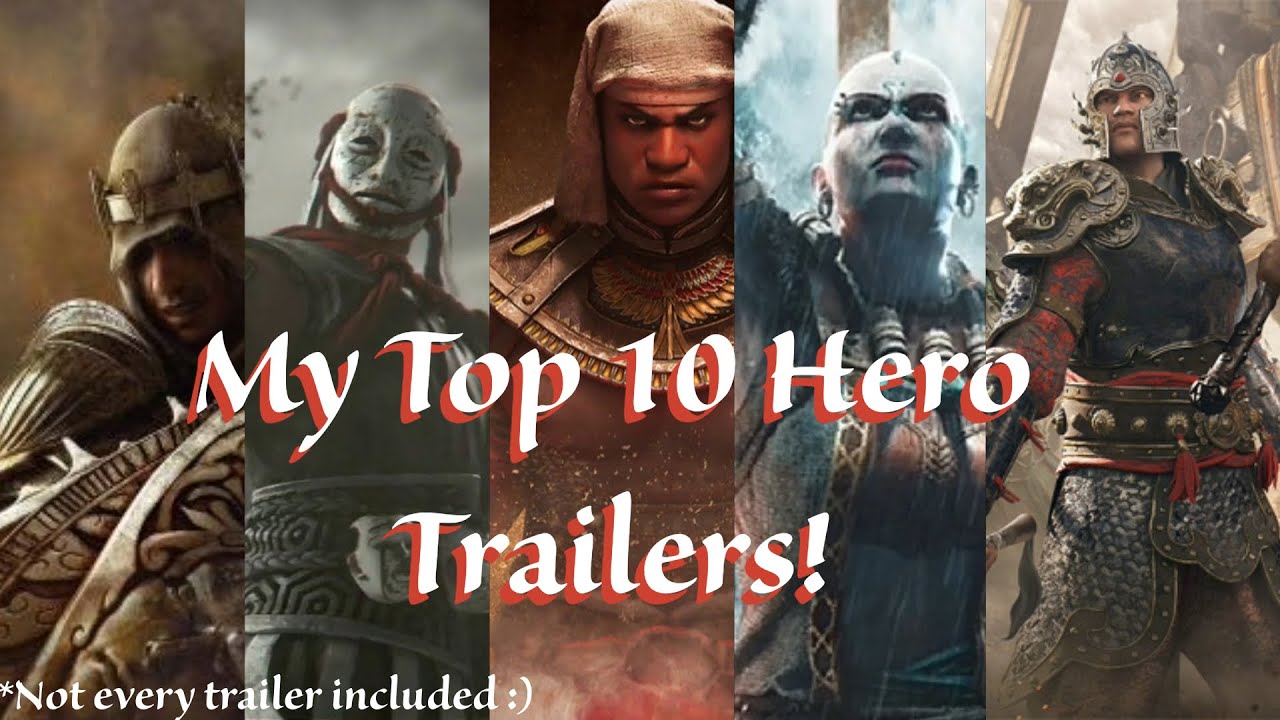 [For Honor] My TOP 10 For Honor Hero Trailers! - YouTube