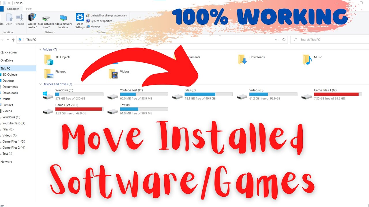 Move Installed Software or Games Without losing its progress or ...