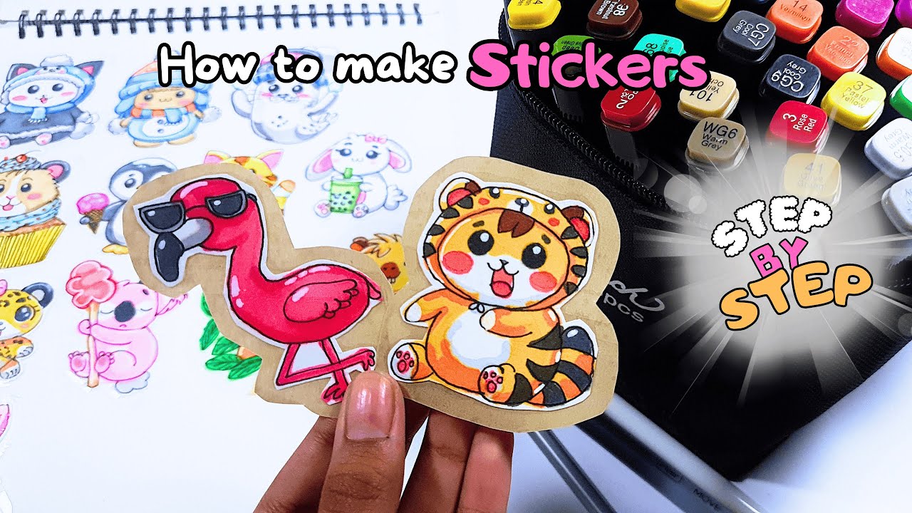 VIDEO 26: How To Make Stickers Step by Step Homemade Stickers Ideas ...