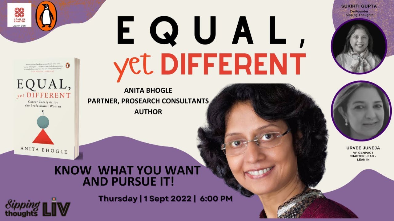 In Conversation with Anita Bhogle on his book 'Equal, Yet Different' - YouTube