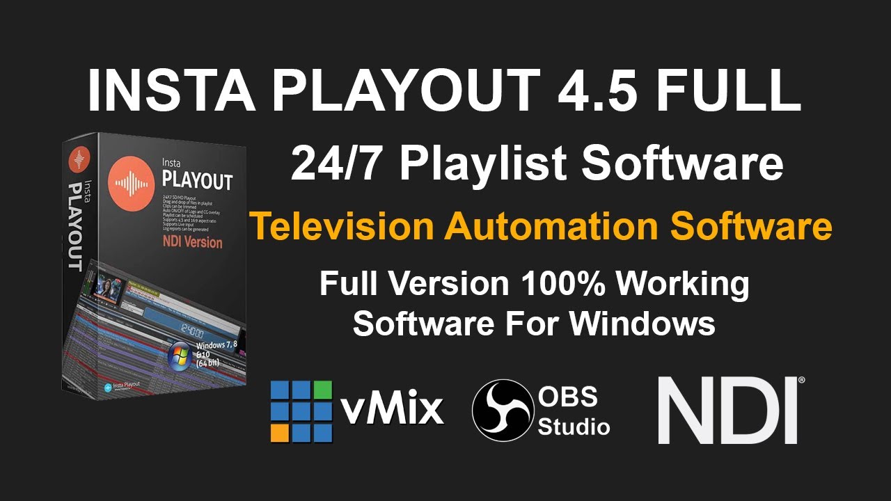 Insta Playout 4.5 Automation Software In vMix - YouTube