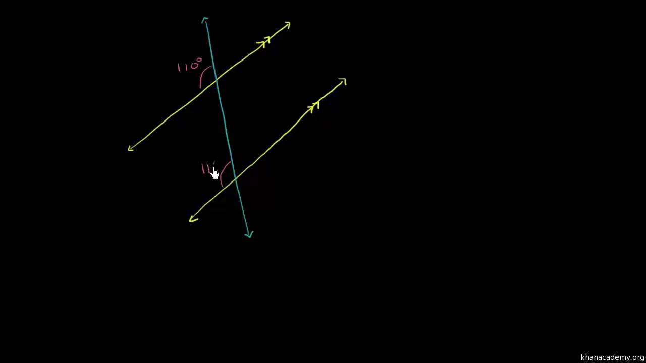 At finde vinkler mellem parallelle linjer og transversaler - YouTube