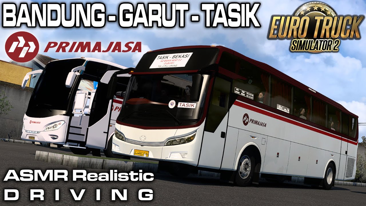 TRIP WITH BUS PRIMAJASA ARHLINER HINO RK8 R260 BANDUNG - GARUT - TASIK ...