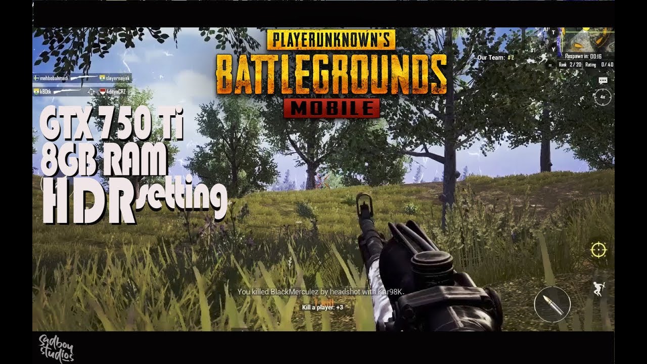 PUBG Mobile HDR Setting on GTX 750 Ti - YouTube