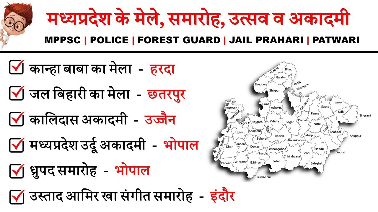 मध्यप्रदेश के मेले, समारोह, उत्सव व अकादमी/Mp ke mele/Mp ke samaroh/Mp ...